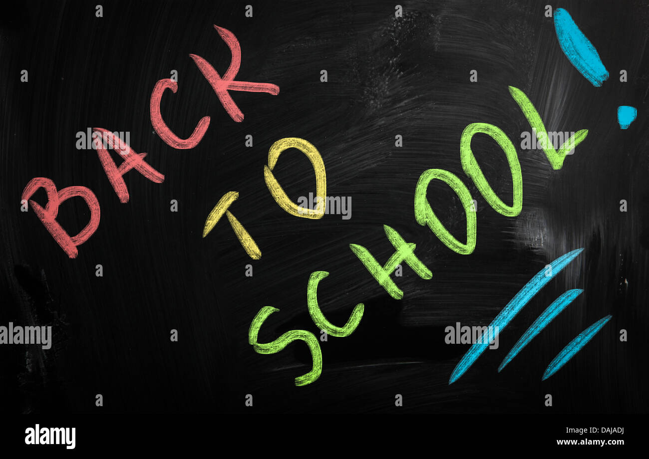 Back to school blackboard Stock Photo - Alamy