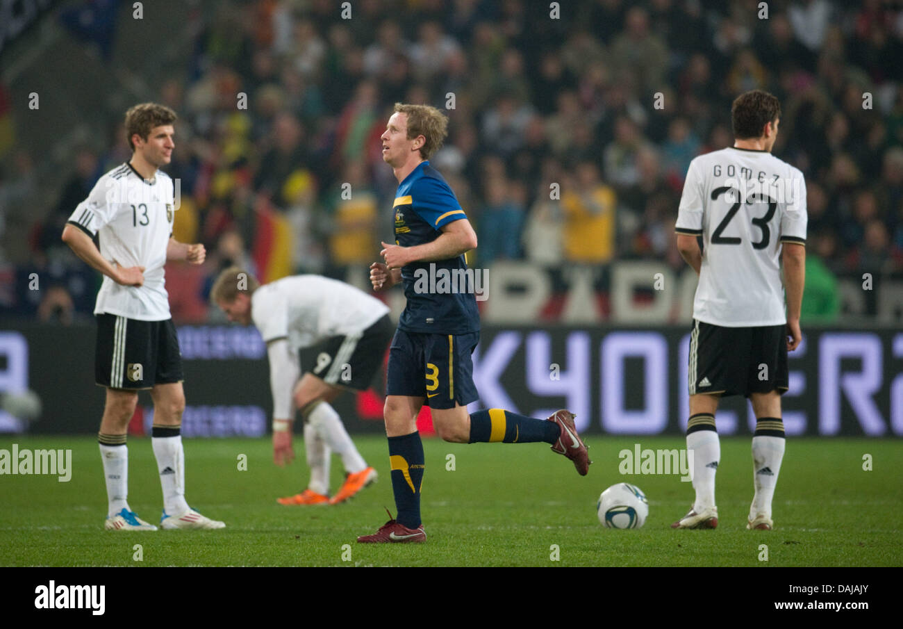 Australia's David Carney (C) celebrates his 1-1 equalizer agains ...