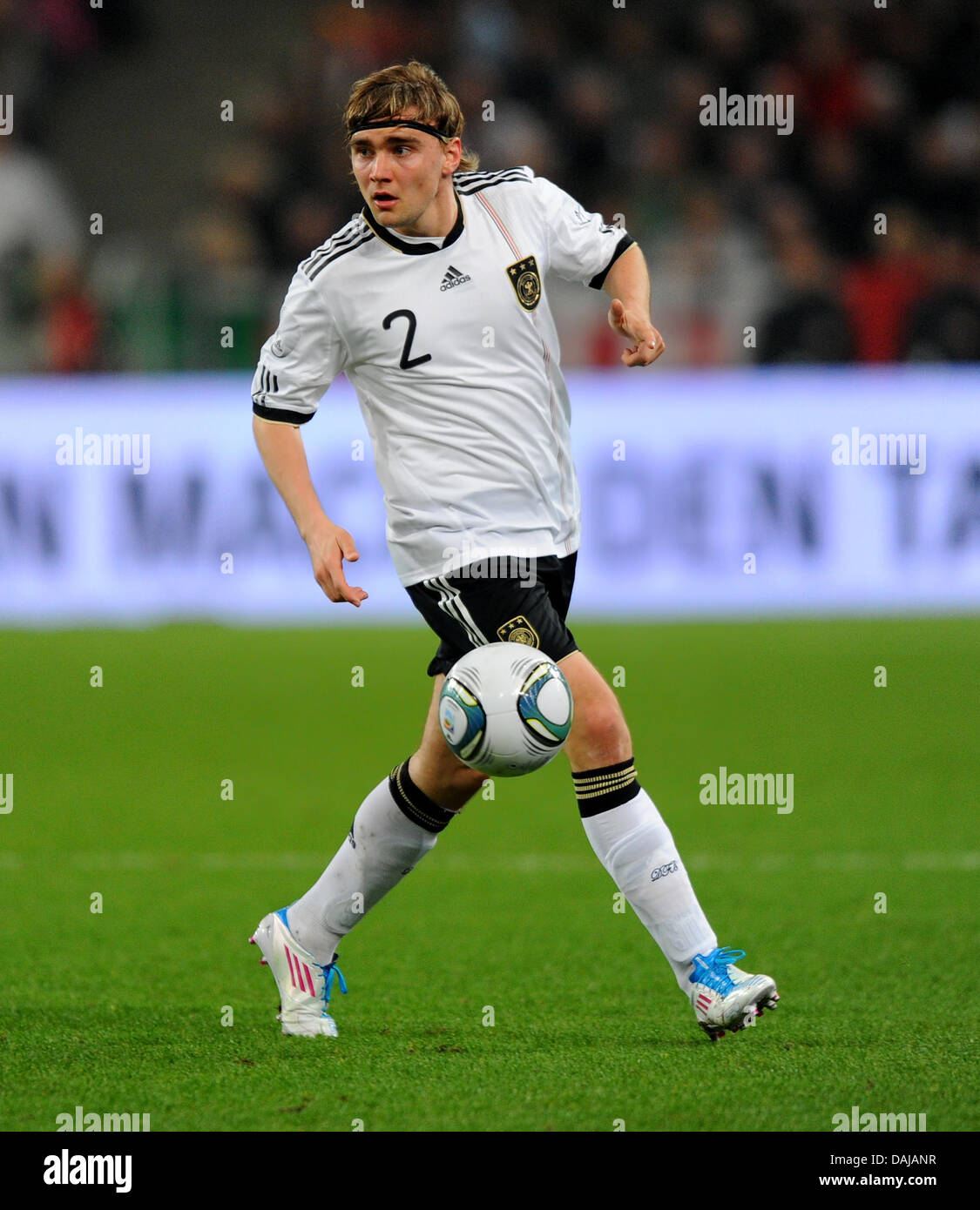 Germany's Marcel Schmelzer kicks the ball during the international ...