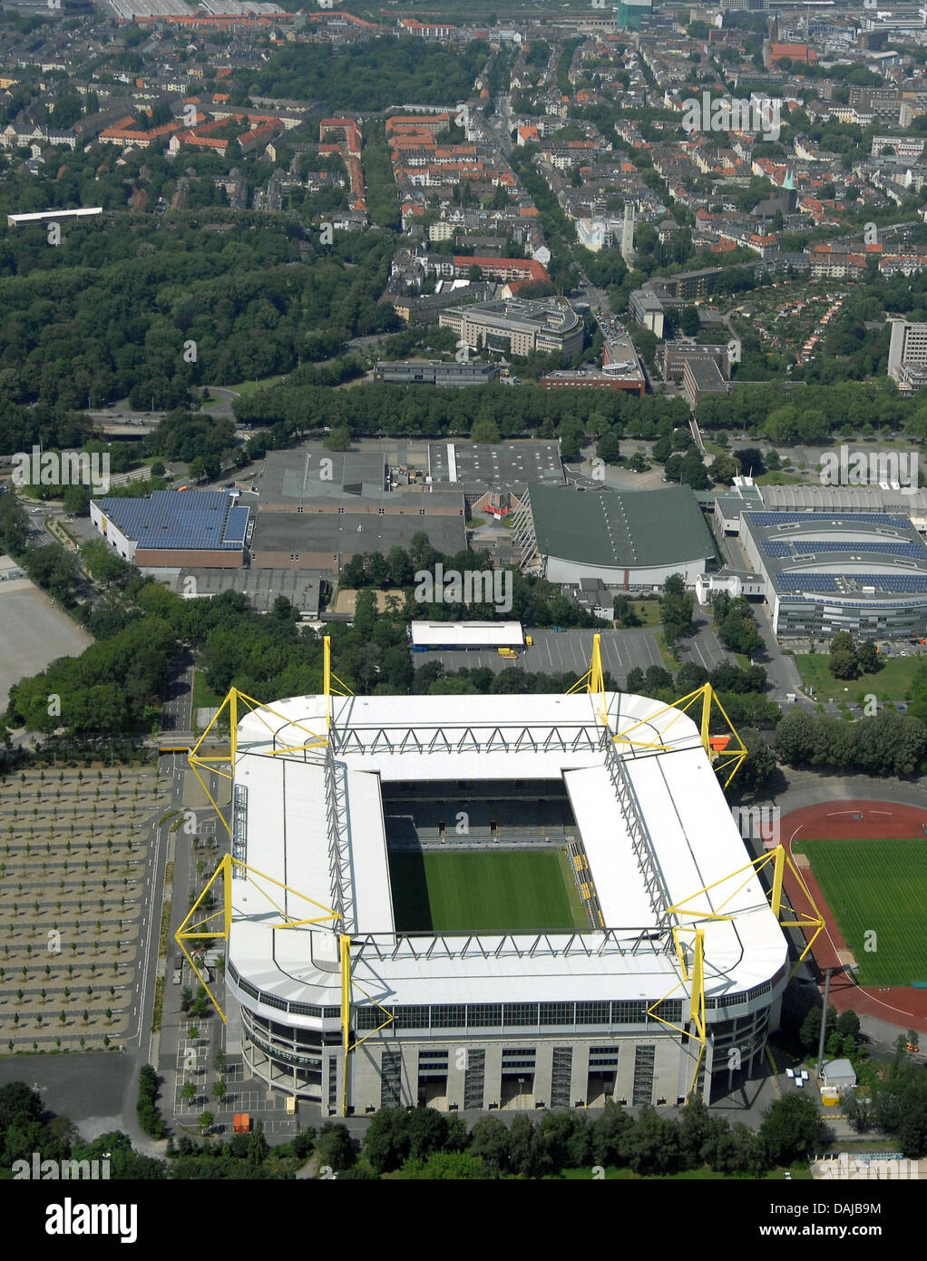 An archive photo dated 30 June 2008 shows the soccer stadium of the ...