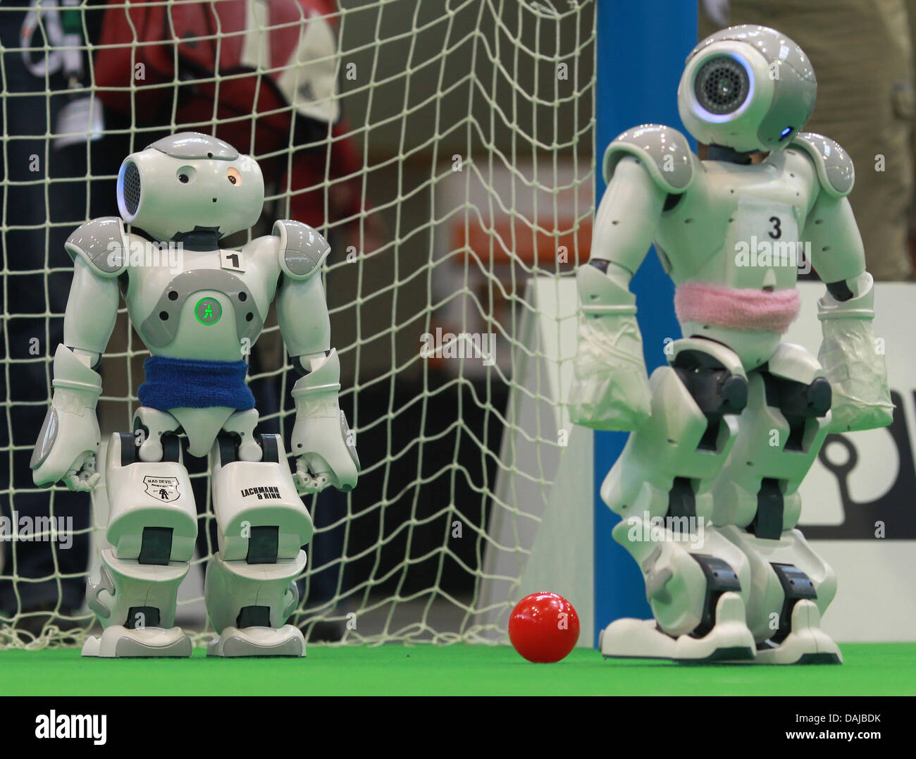 A robot of Team Nimbro from Bonn competes in the category 'Standard ...