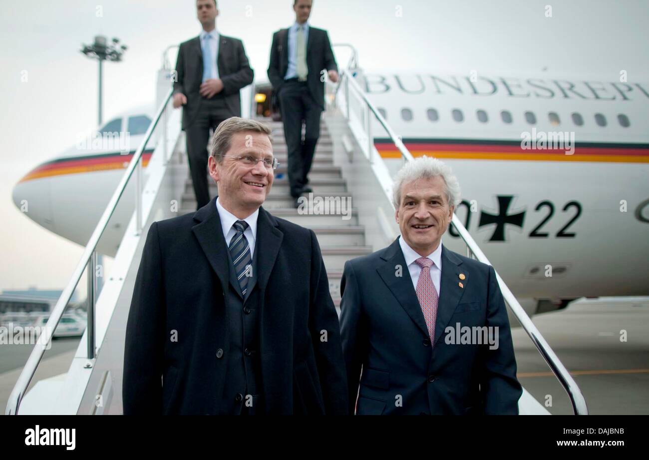 Außenminister Guido Westerwelle (FDP) wird am Samstag (02.04.2011) auf ...