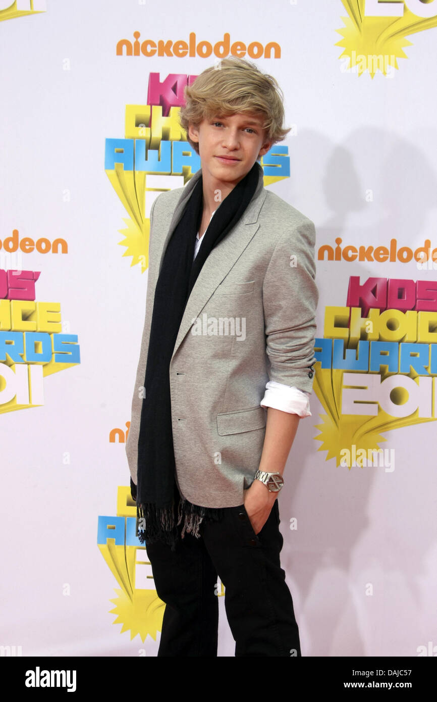 Australian pop singer Cody Simpson attends the Nickelodeon Kids' Choice ...