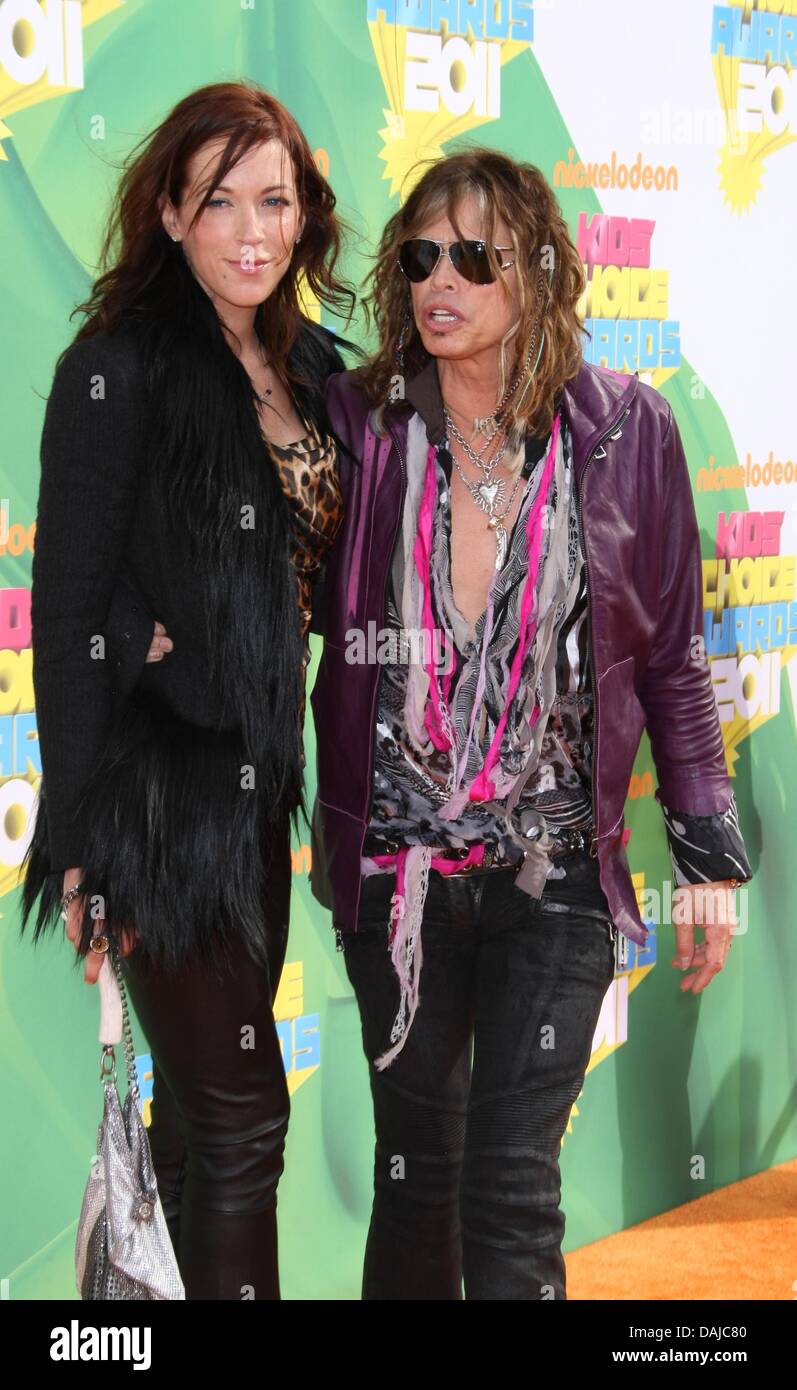 Rock singer Steven Tyler and girlfriend Erin Brady attend the ...