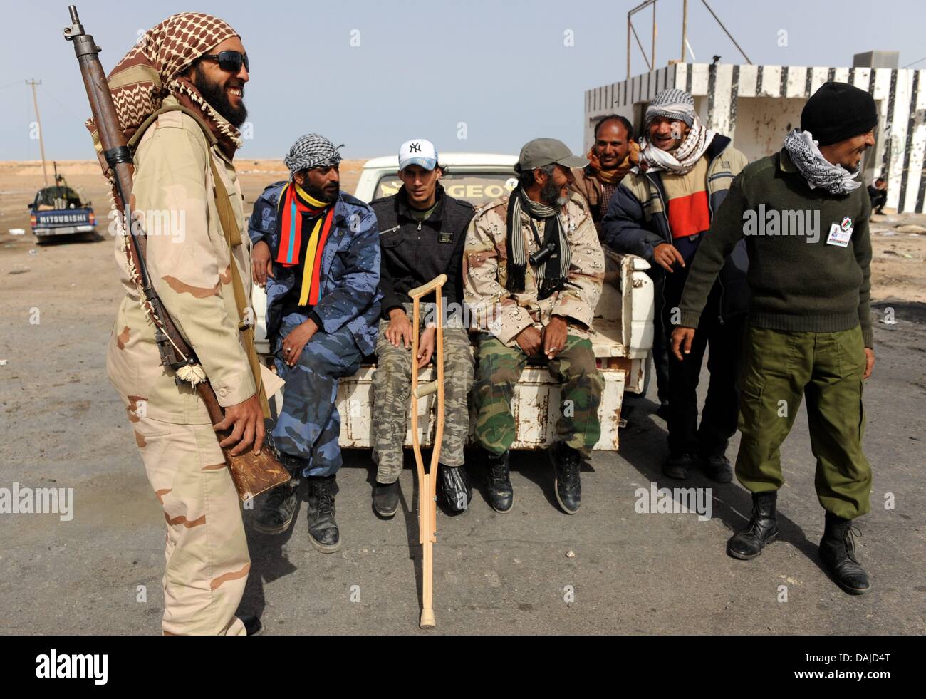 Libyan rebel forces ready themselves to defend the city of Ajdabiya ...