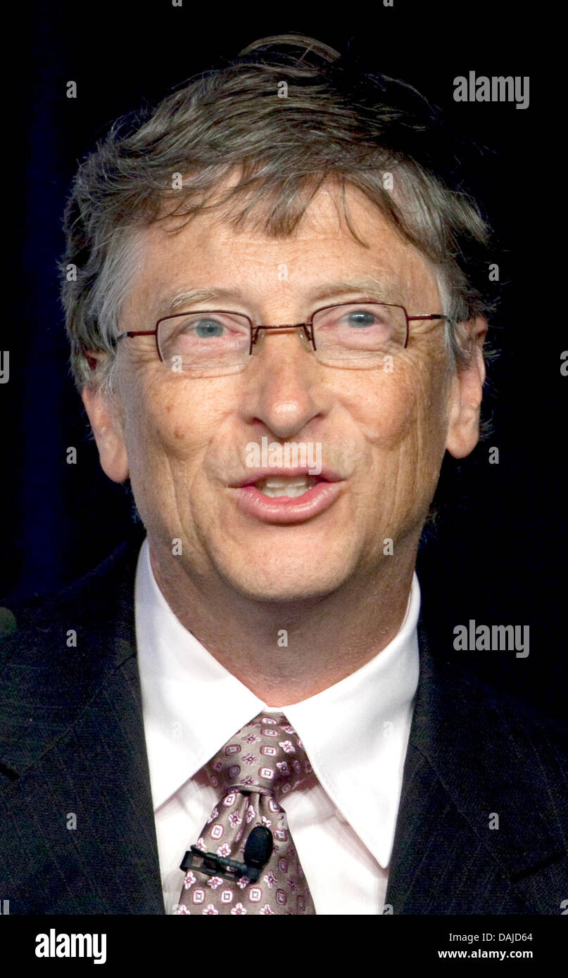 Microsoft founder Bill Gates speaks during the award ceremony of the ...