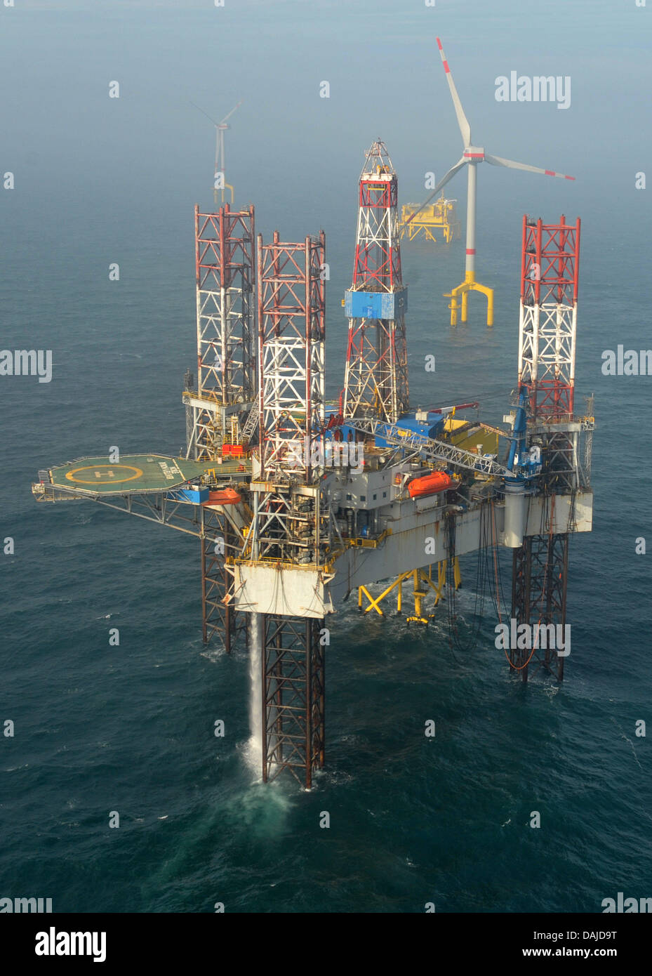 The working platform BARD 1 of the Offshore Windpark is pictured at the ...