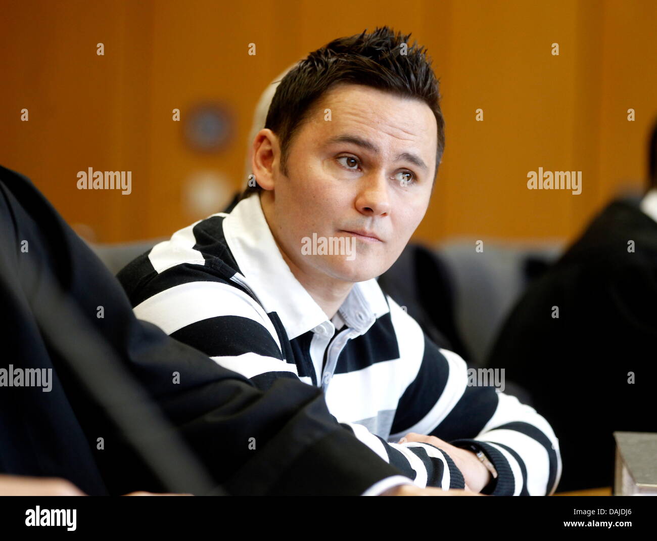 Defendant Ante Sapina waits for the continuation of his trial in Bochum ...