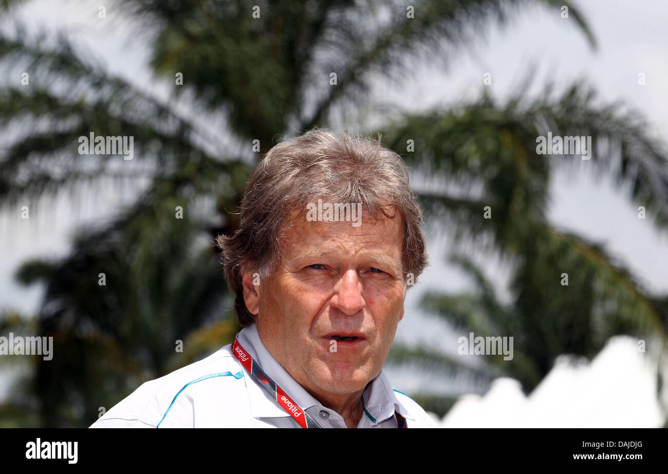 Chief motorsport of Mercedes, German Norbert Haug, arrives at the ...