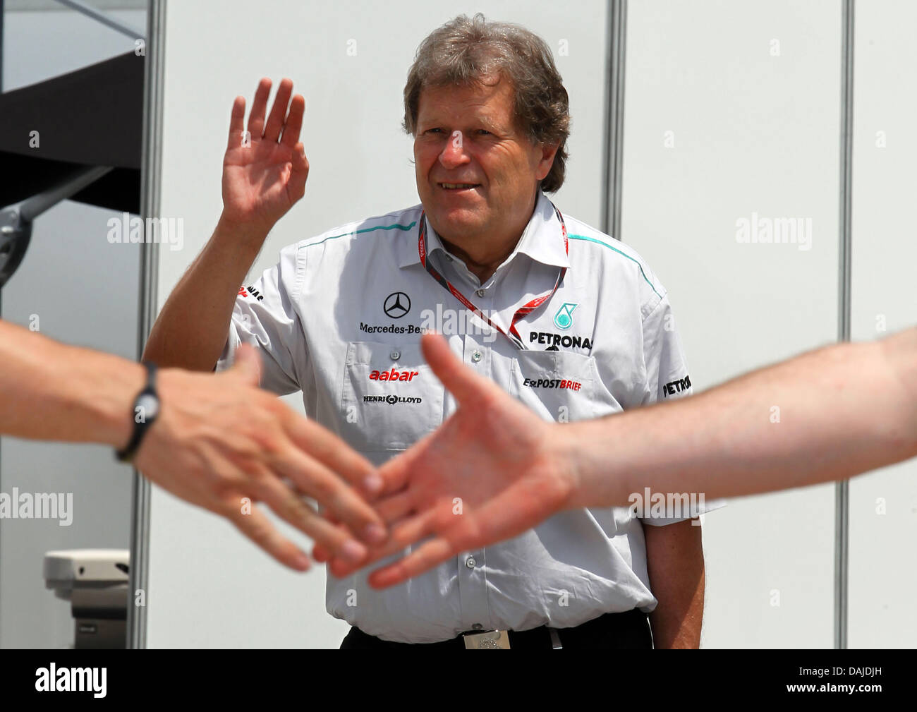 Chief motorsport of Mercedes, German Norbert Haug, arrives at the ...