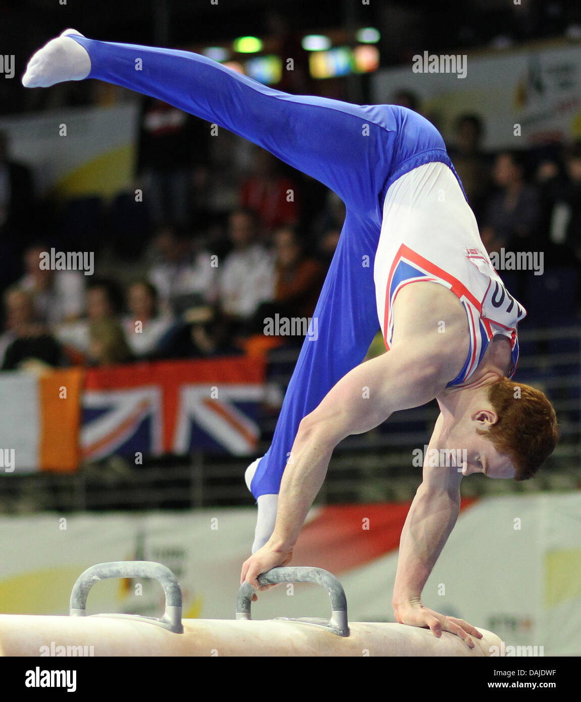 Daniel Purvis from Great Britain performs at the Gymnastics European ...