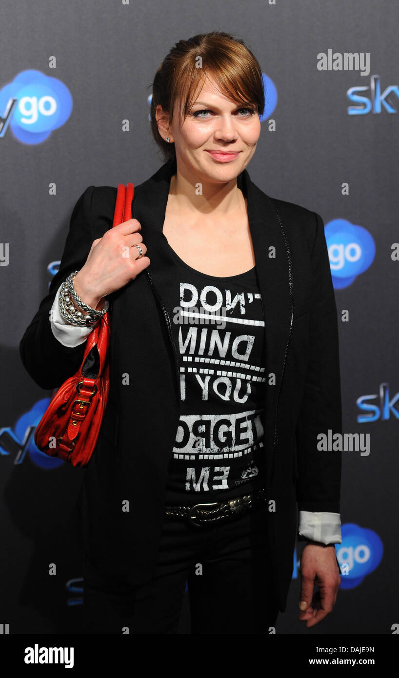 The actress and singer Anna Loos arrives to the reception of TV-channel ...