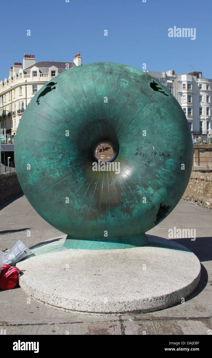 "Afloat" sculpture by Hamish Black at Brighton seafront Sussex Stock ...