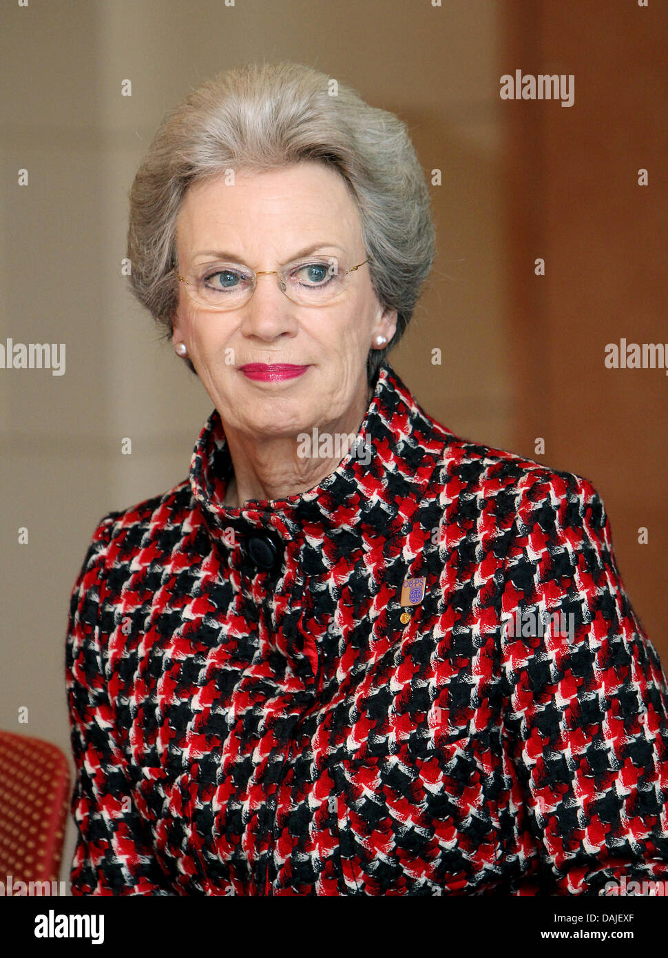 Princess Benedikte of Denmark attends a press conference during the ...