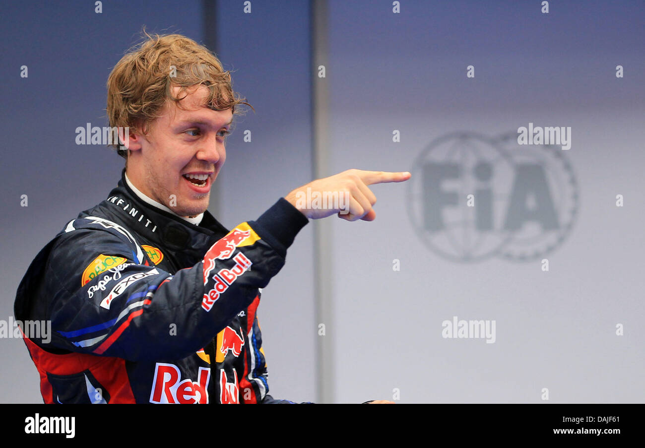 German Formula One driver Sebastian Vettel of Red Bull Racing ...