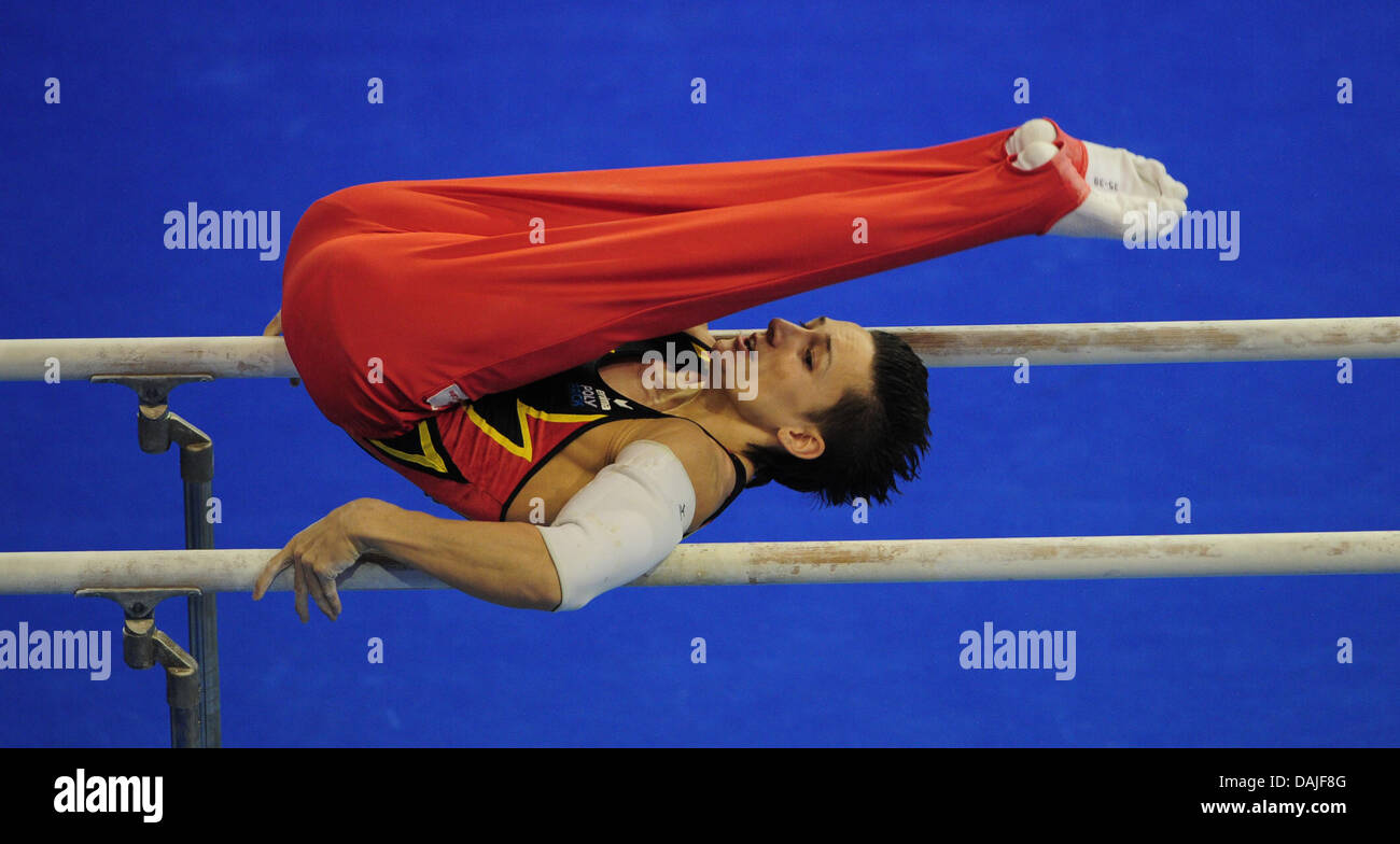 German gymnast Marcel Nguyen competes in the beam final of the European ...