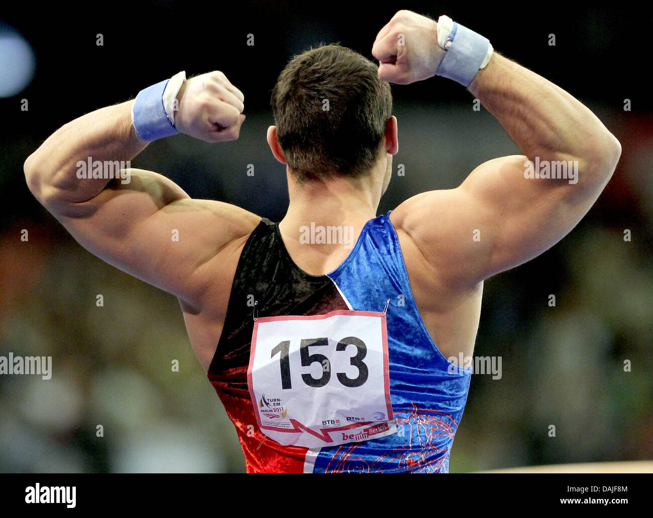 French gymnast Samir Ait Said celebrates after the vault final of the ...