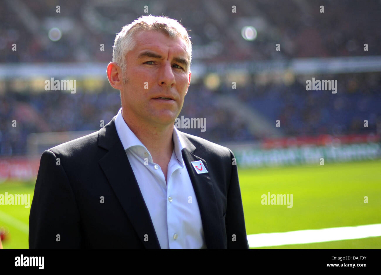 Hanover's head coach Mirko Slomka arrives at the stadium prior to the ...