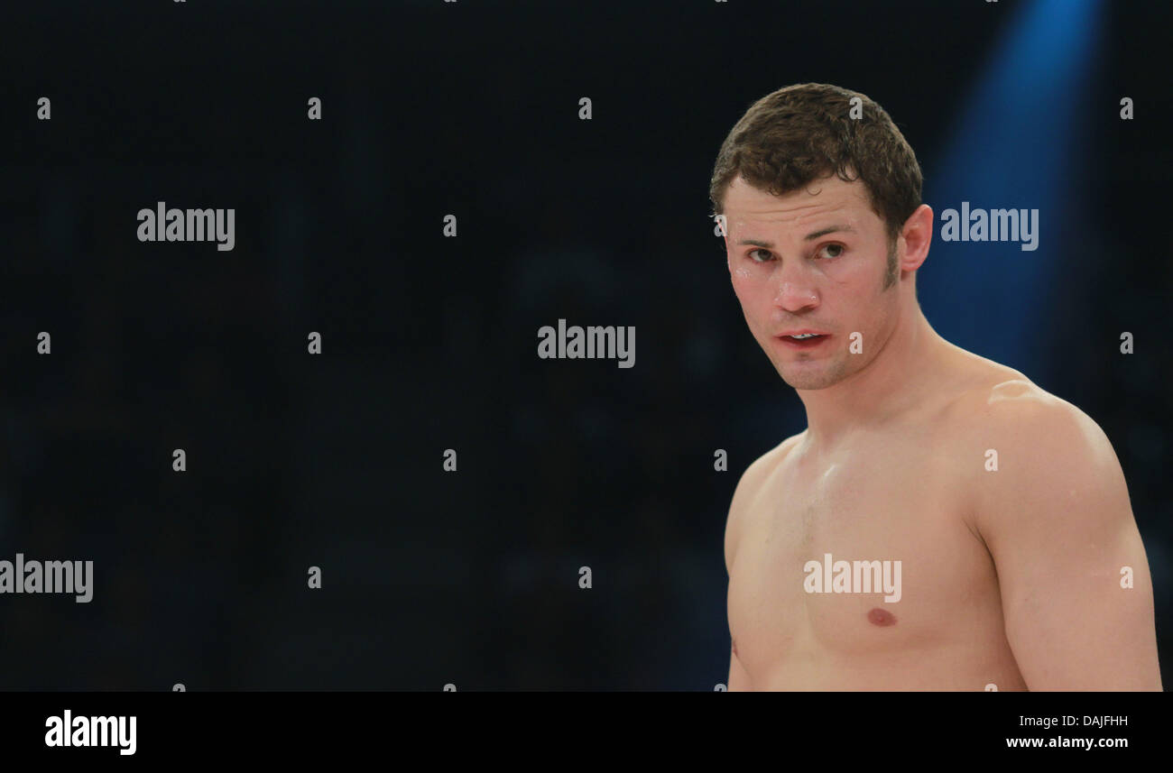 German boxer Robert Stieglitz during his fight against Armenia's Khoren ...