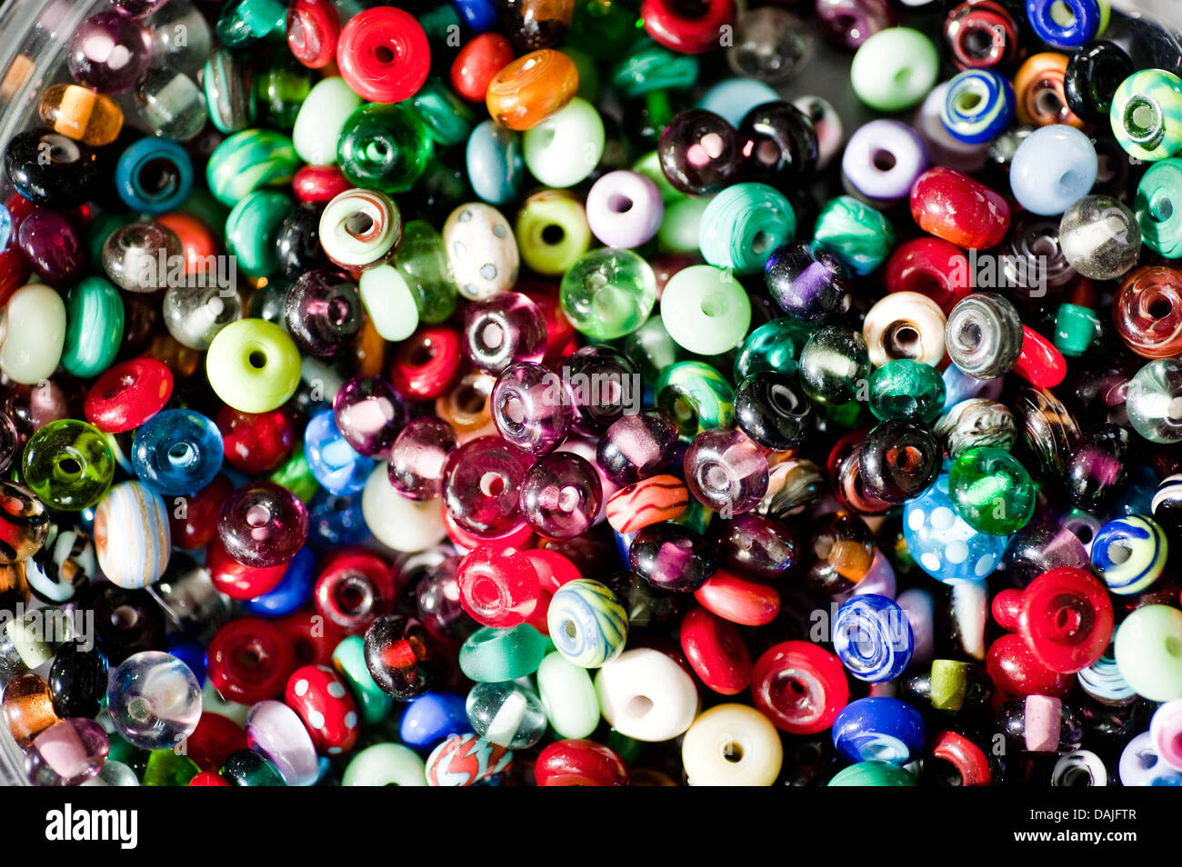 Germany, Bavaria, Variety of glass beads for making jewel Stock Photo ...