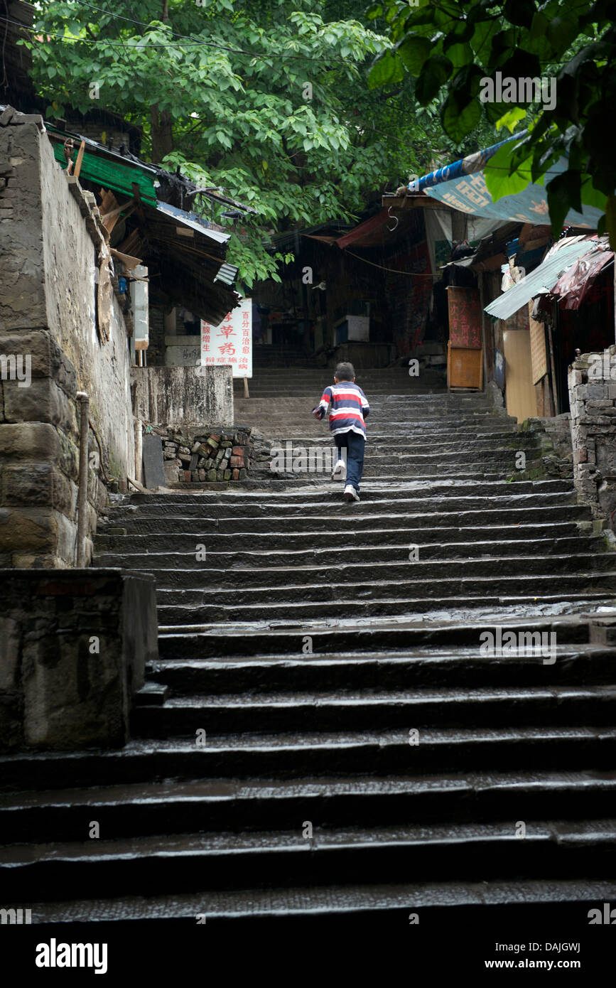 Old Shibati (The eighteen ladder) in central Chongqing, China. 09-May ...