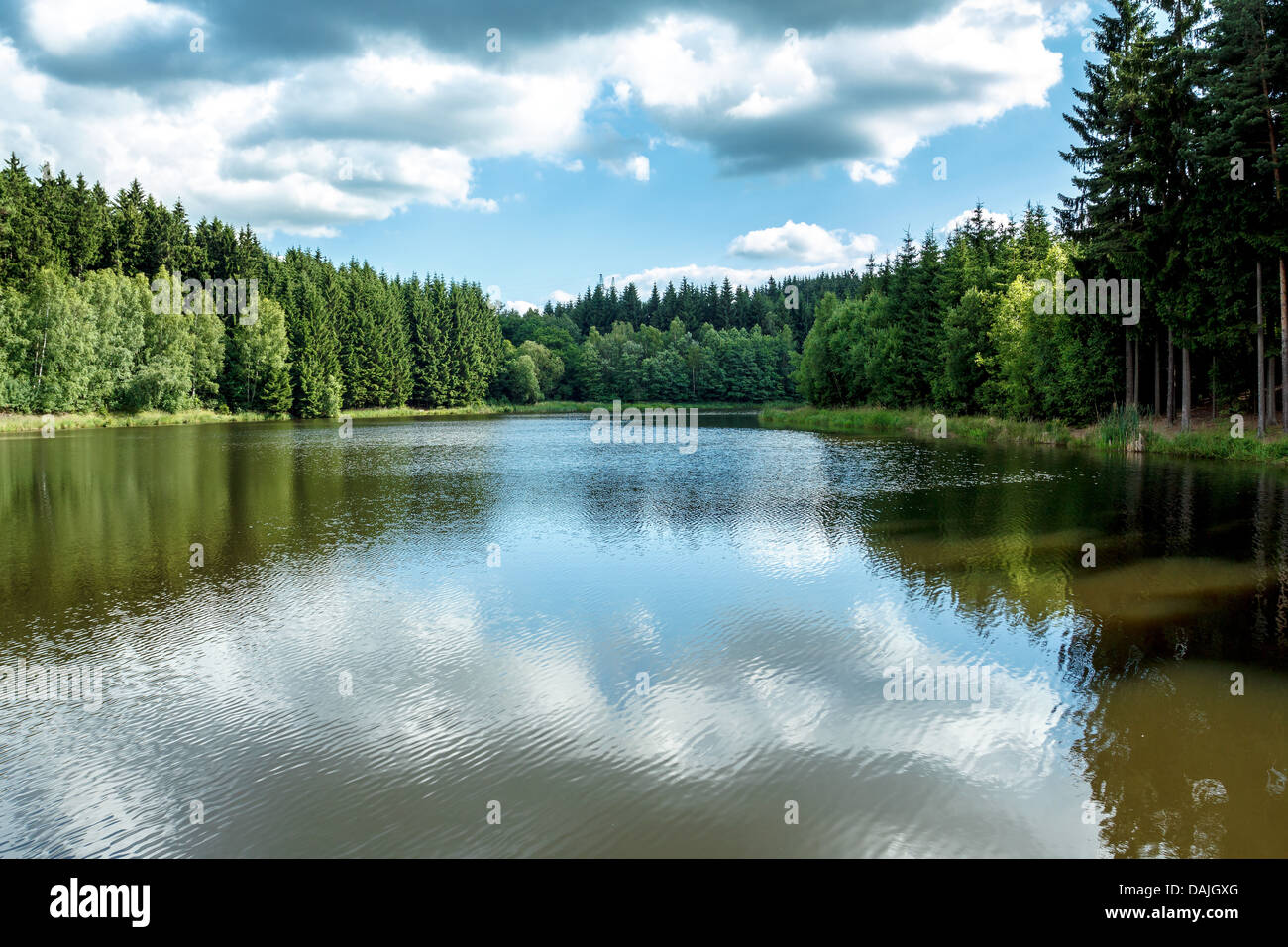 small water water reservoir with blue sky Stock Photo - Alamy
