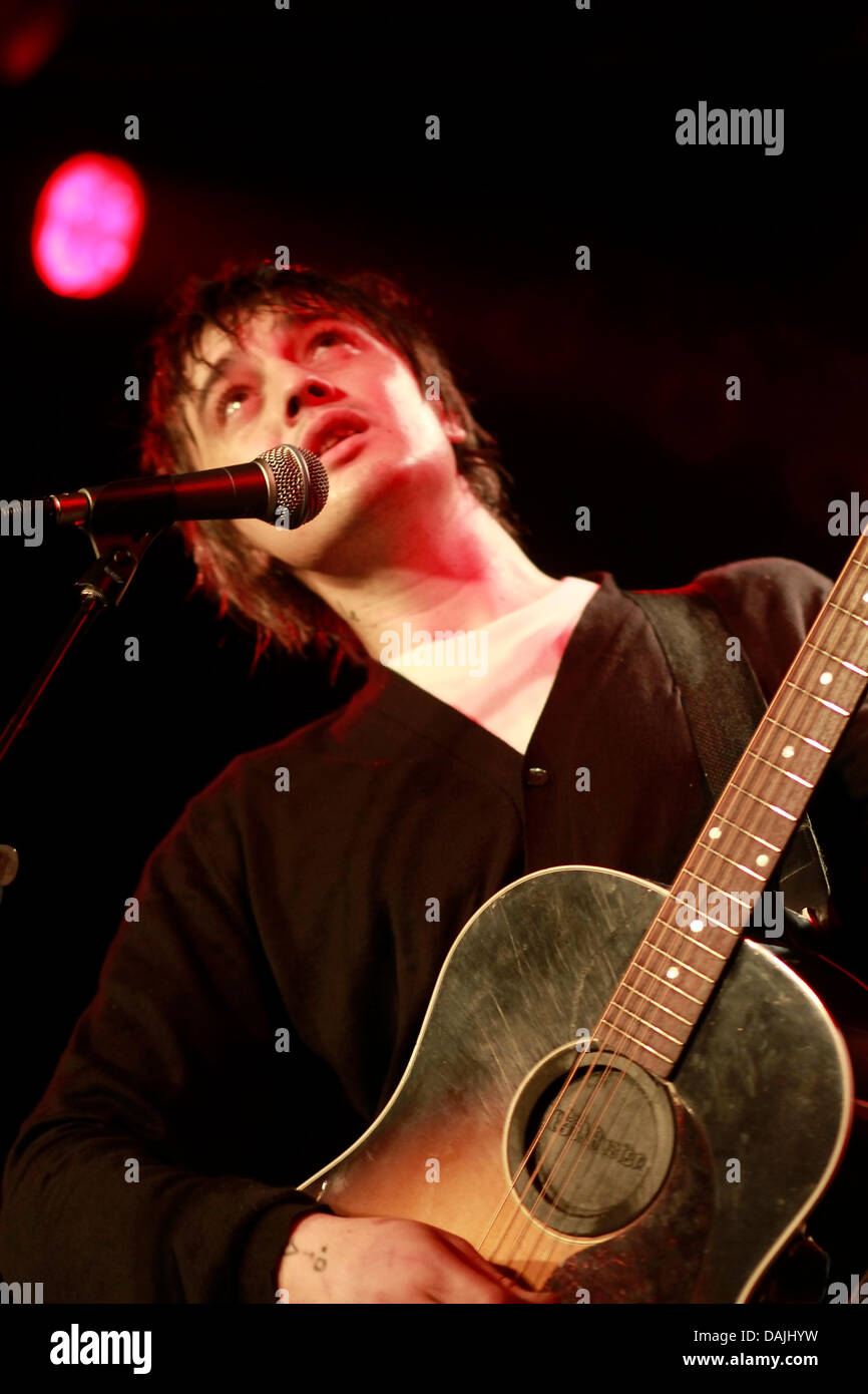 British singer Peter Doherty performs at the Postbahnhof in Berlin ...