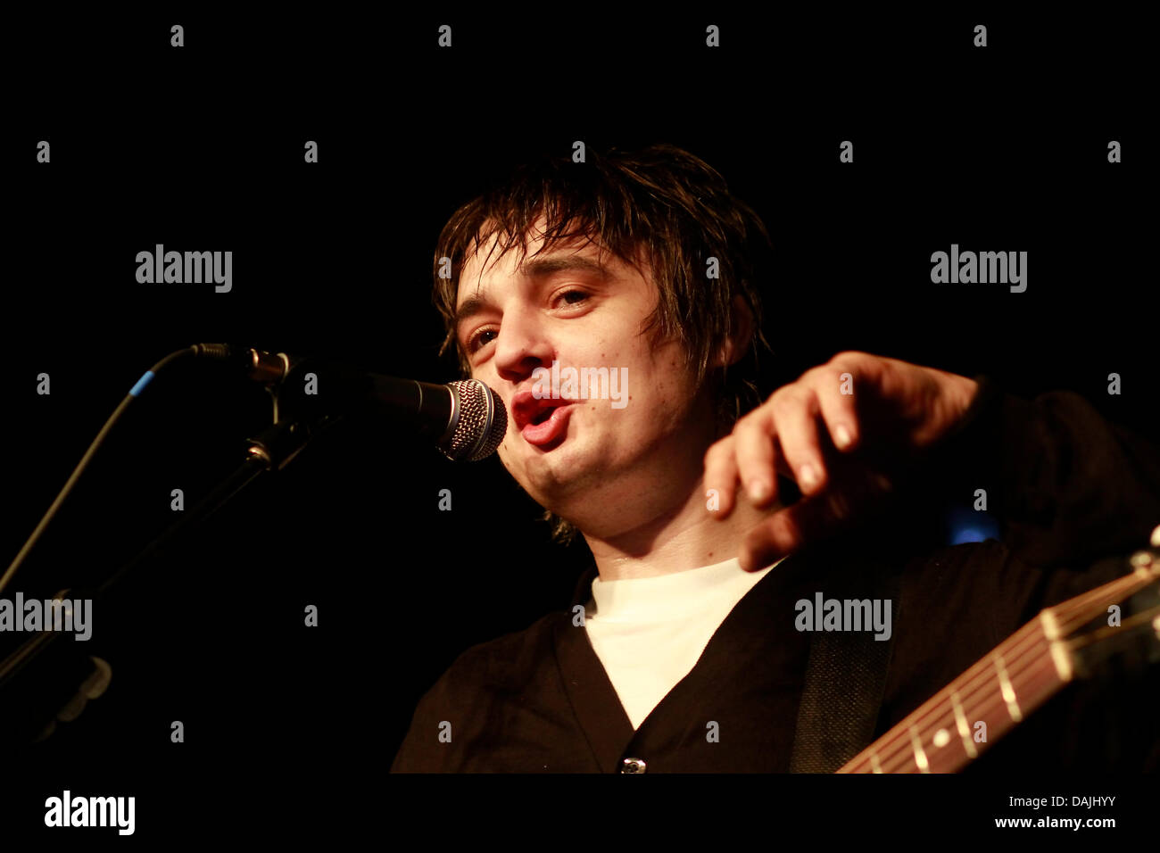 British singer Peter Doherty performs at the Postbahnhof in Berlin ...