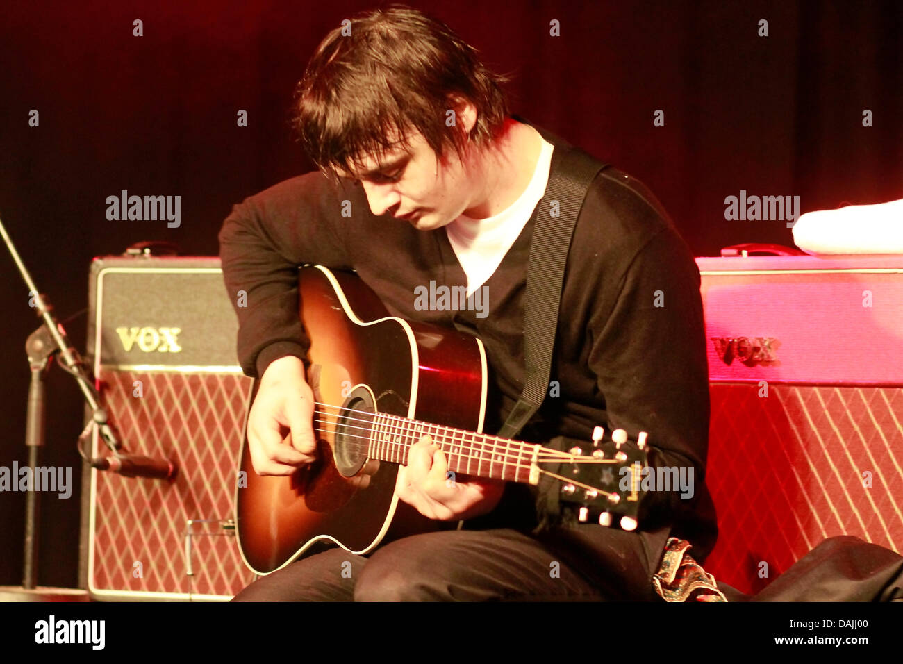 British singer Peter Doherty performs at the Postbahnhof in Berlin ...
