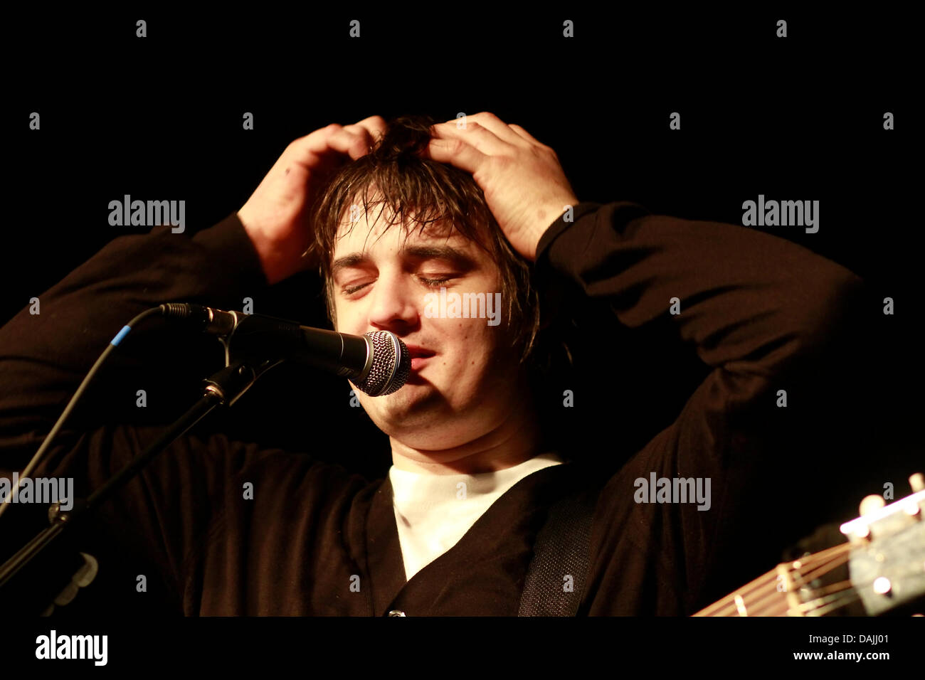 British singer Peter Doherty performs at the Postbahnhof in Berlin ...