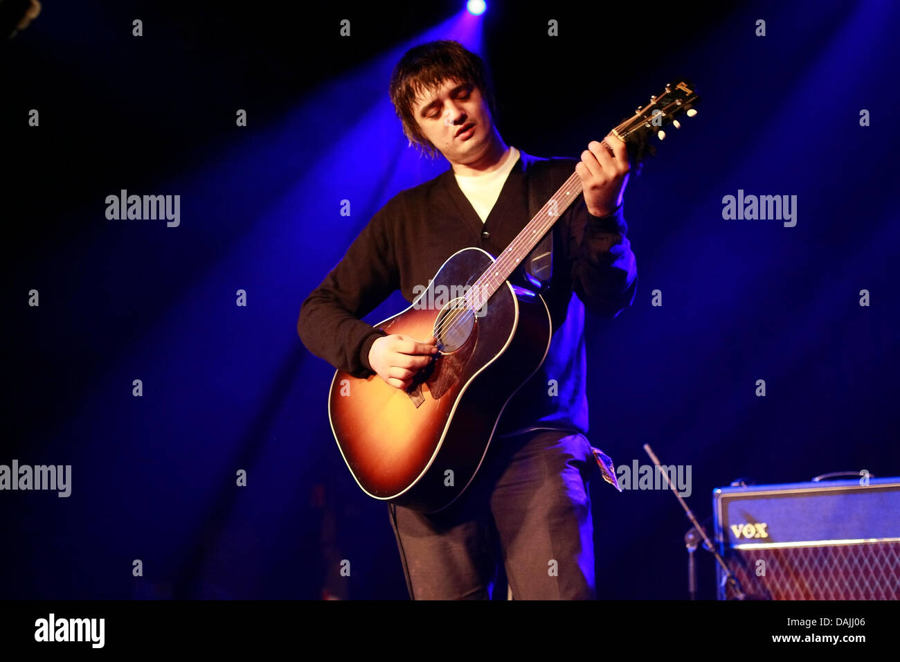 British singer Peter Doherty performs at the Postbahnhof in Berlin ...