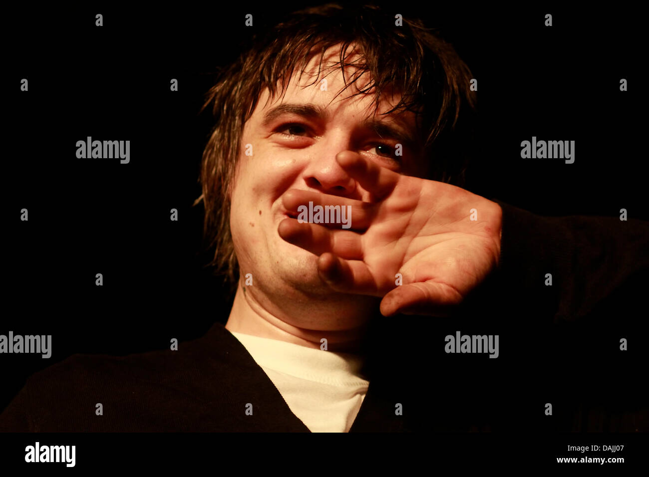 British singer Peter Doherty performs at the Postbahnhof in Berlin ...