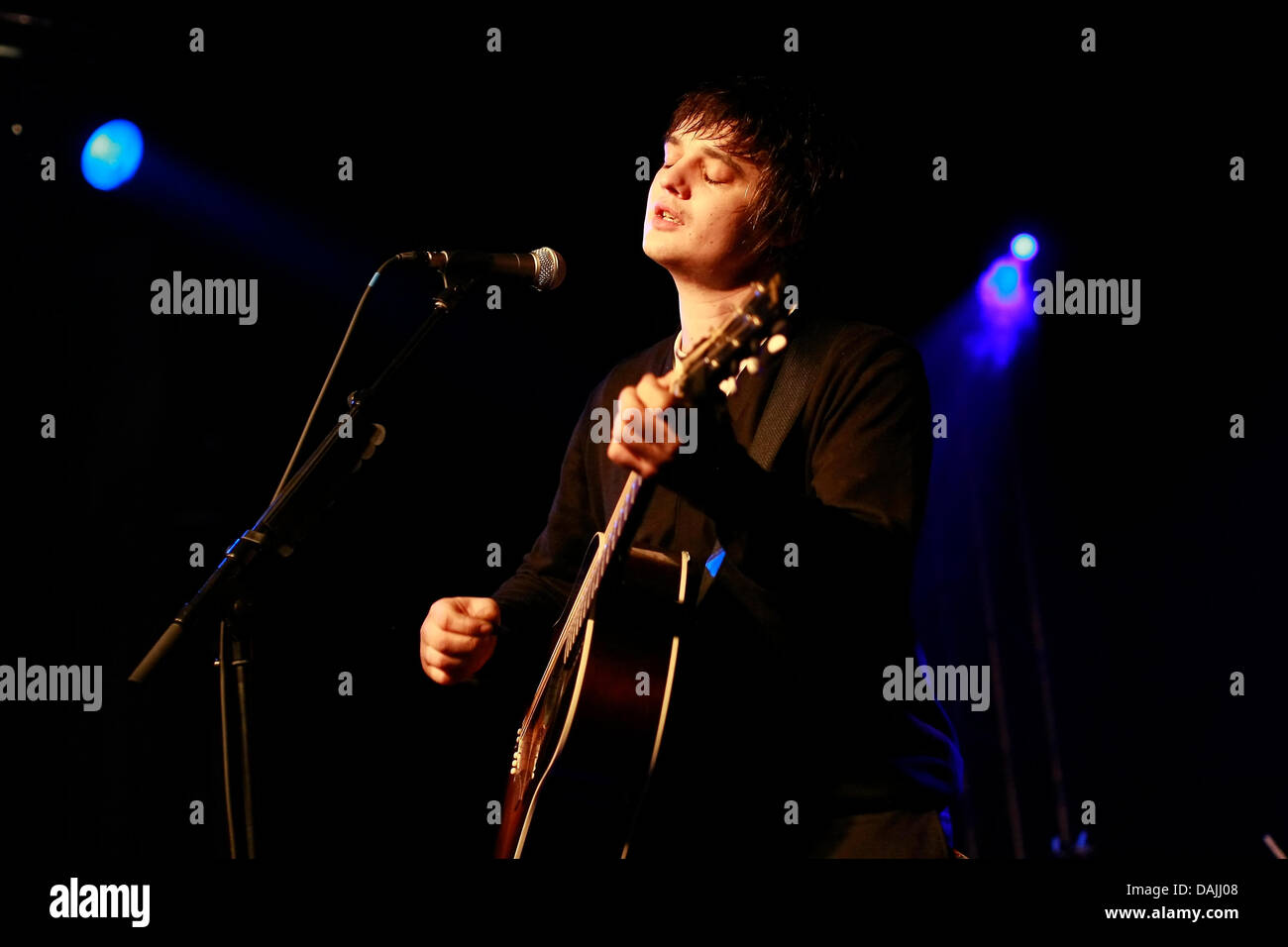 British singer Peter Doherty performs at the Postbahnhof in Berlin ...