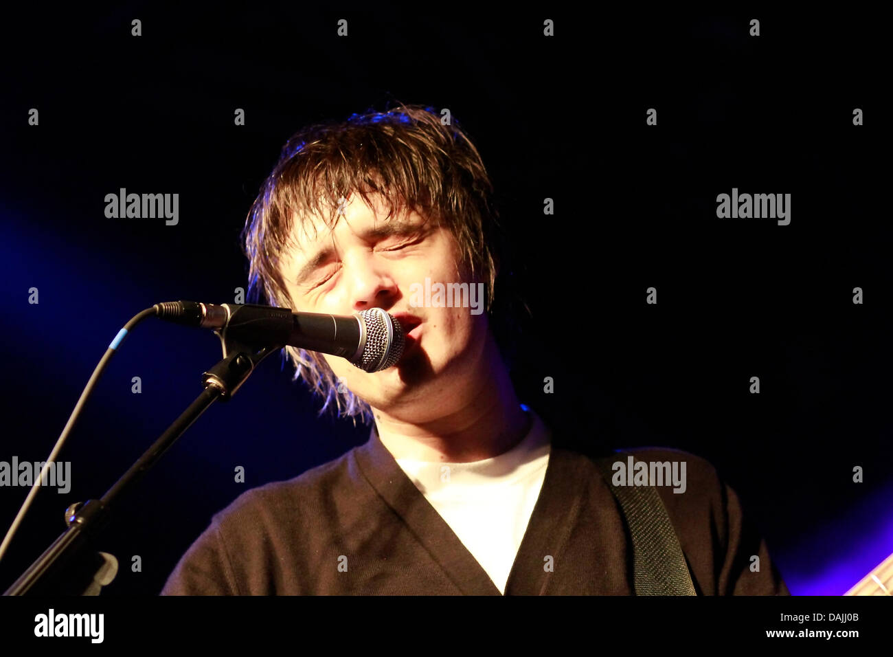 British singer Peter Doherty performs at the Postbahnhof in Berlin ...