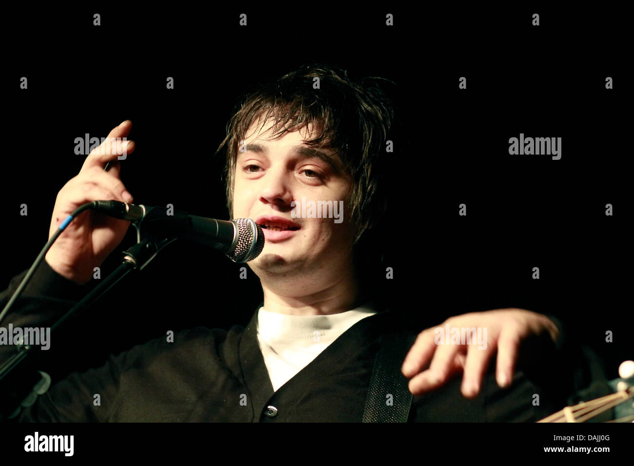 British singer Peter Doherty performs at the Postbahnhof in Berlin ...