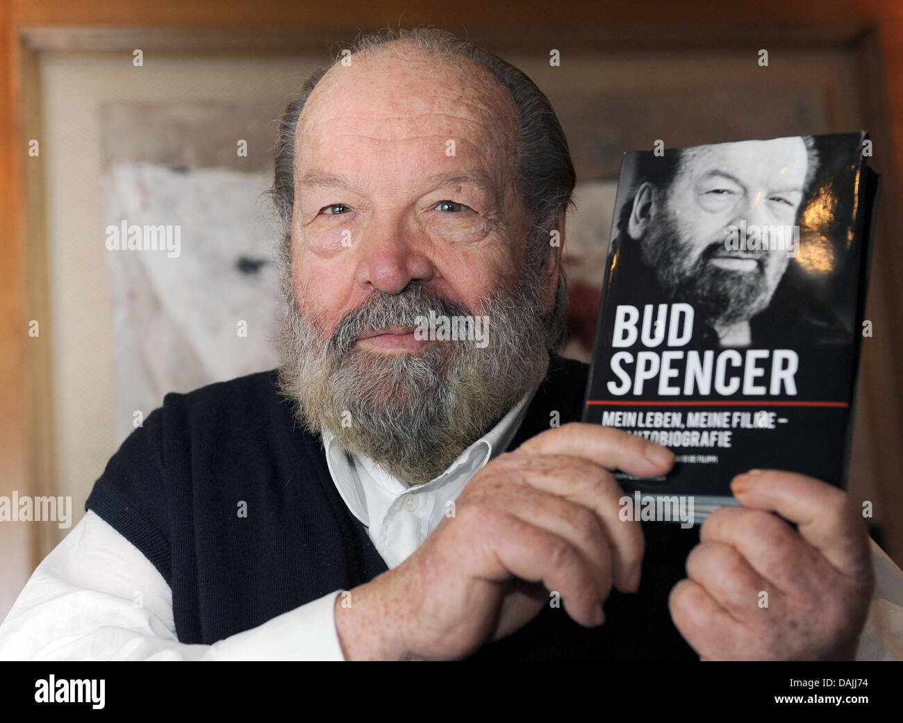 The Italian actor Bud Spencer (orig. Carlo Pedersoli) presents his ...