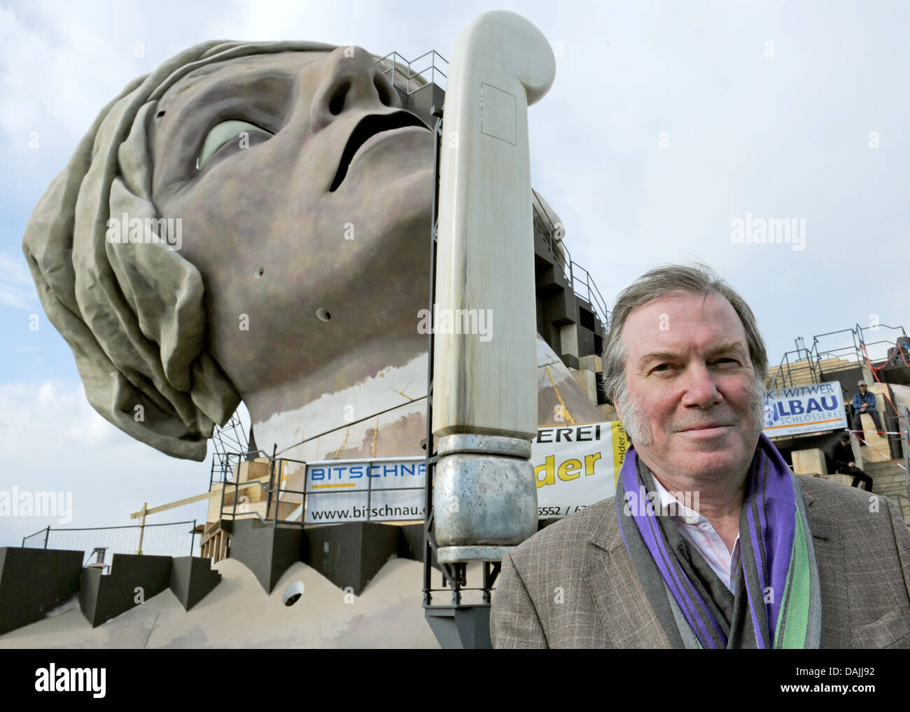 The director David Pountney stands prior the scenery for the opera ...