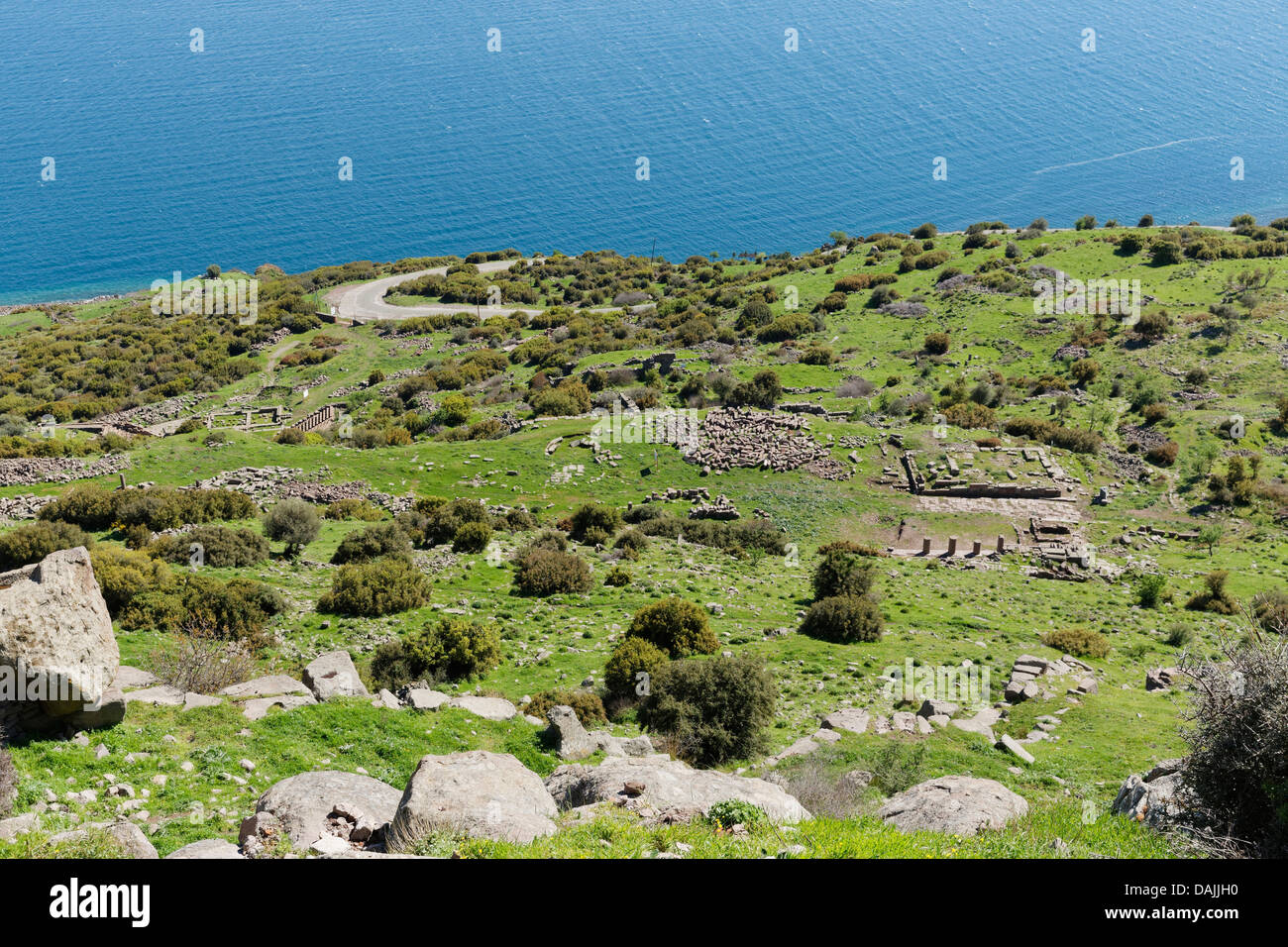 Turkey, View of Behramkale village Stock Photo - Alamy