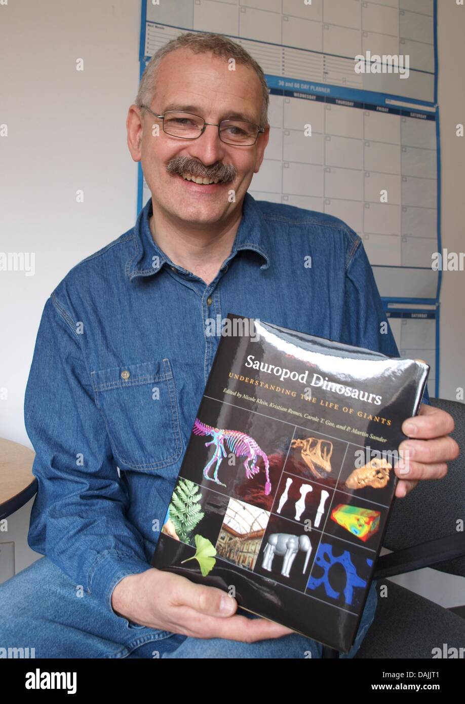 Dinosaur specialist Martin Sander of the Bonn University presents a ...