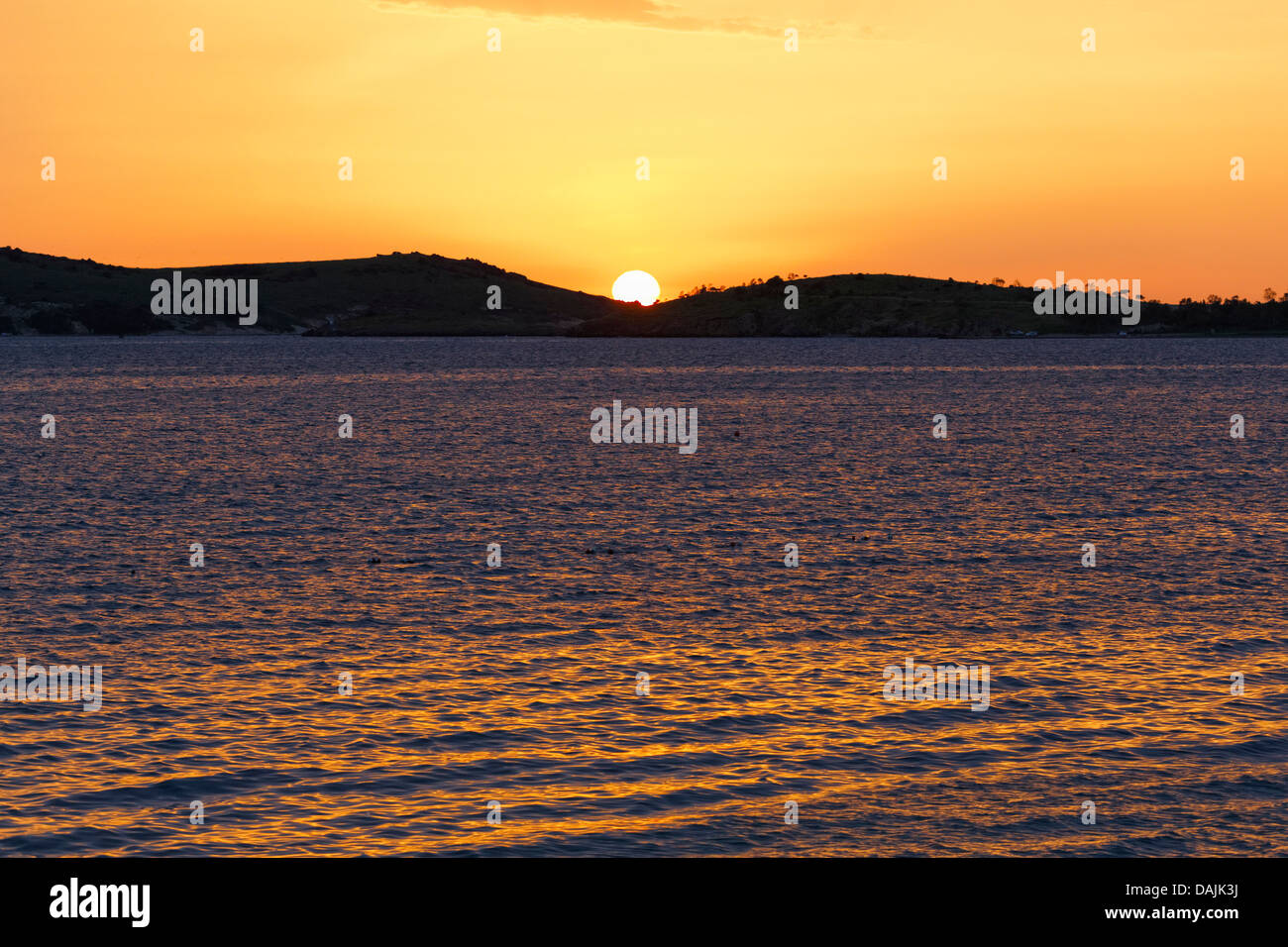 Turkey, View of Foca at sunset Stock Photo - Alamy