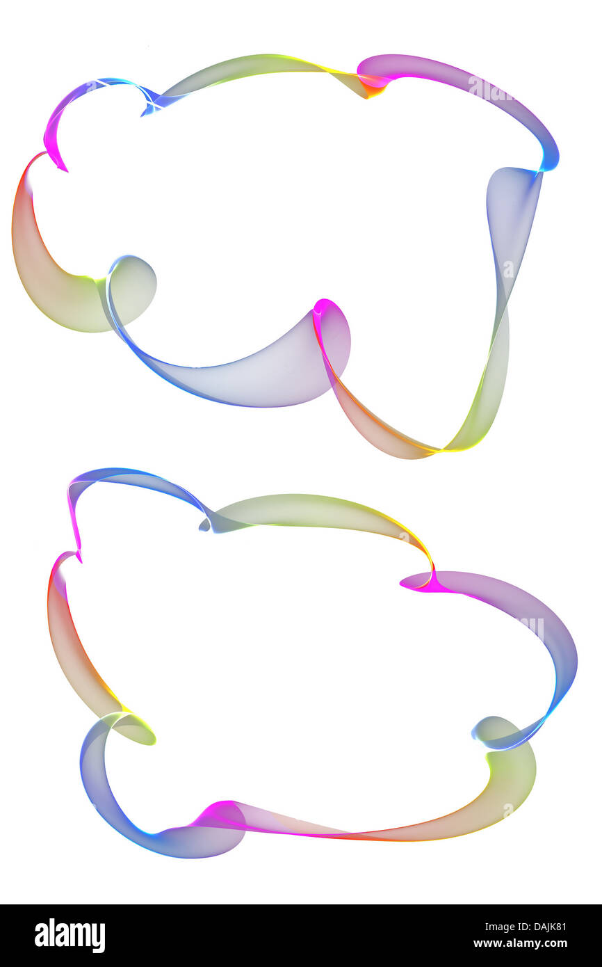 abstract colorful ribbon frames Stock Photo - Alamy