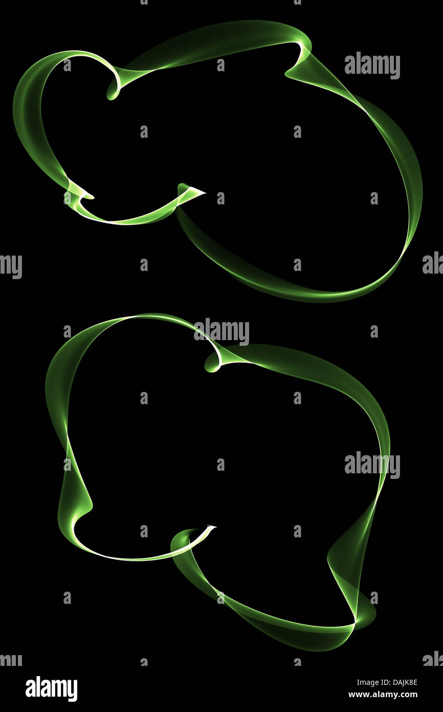 abstract green ribbon frames Stock Photo - Alamy