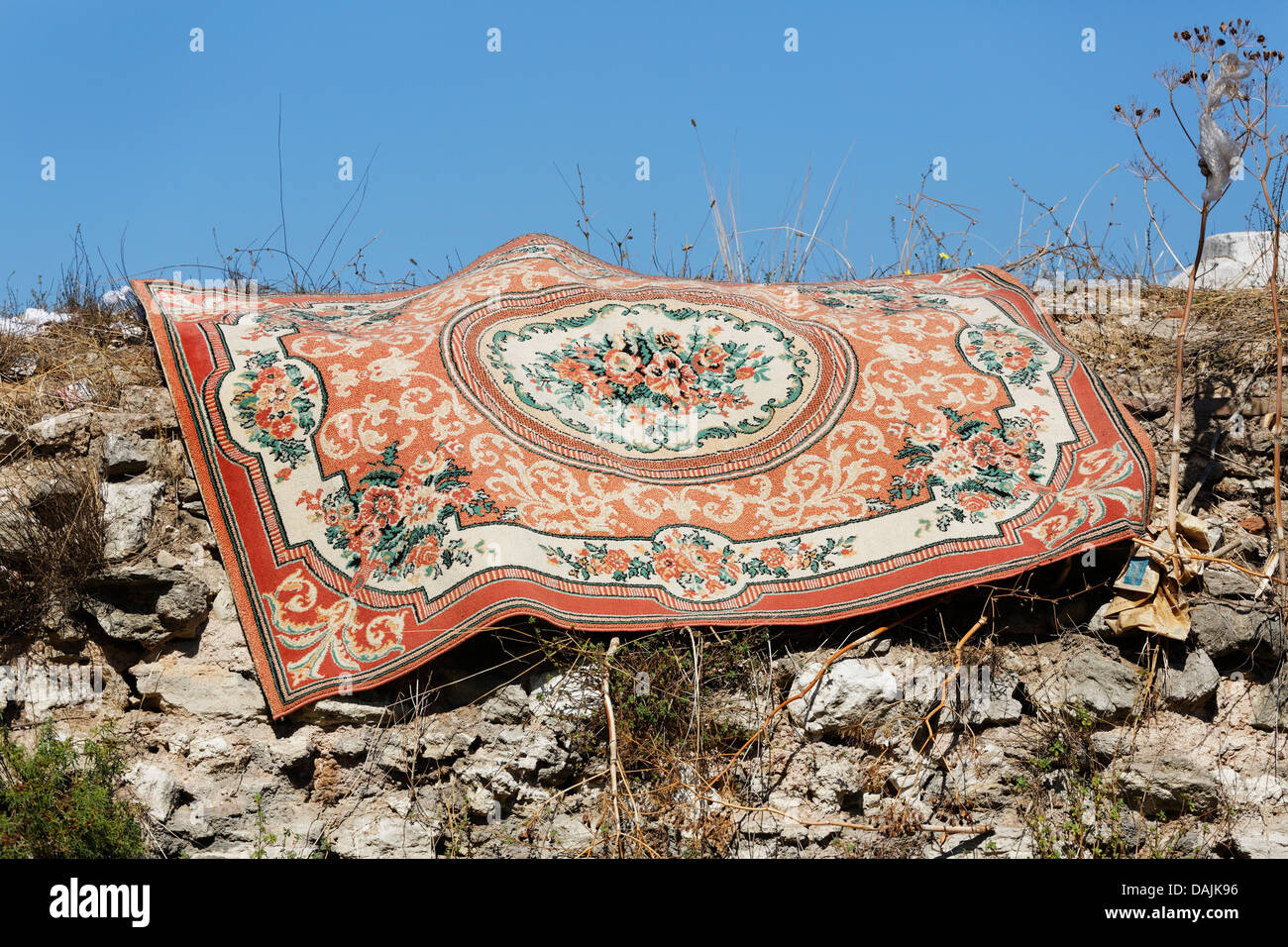 Turkey, Istanbul, Carpet on walls Stock Photo - Alamy