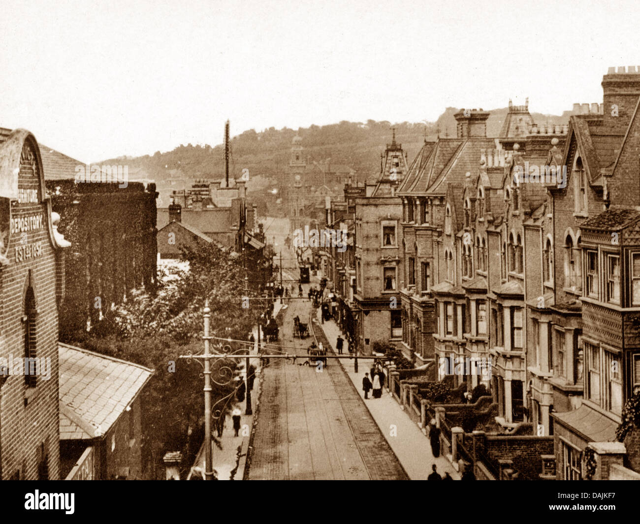 Chatham Railway Street early 1900s Stock Photo - Alamy