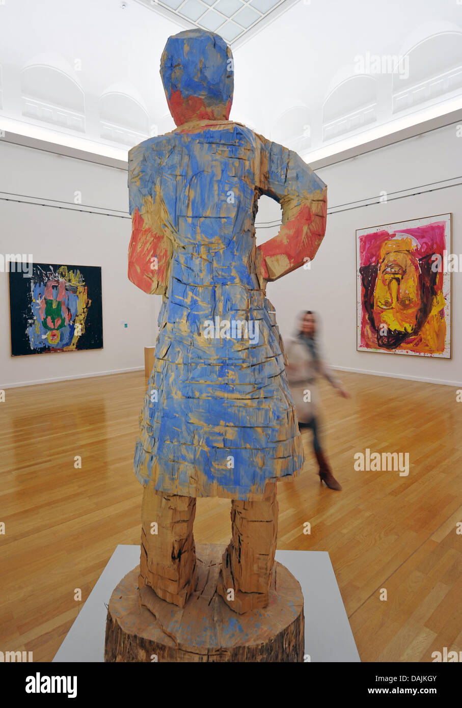 Works by German artist Georg Baselitz are exhibited at the ...