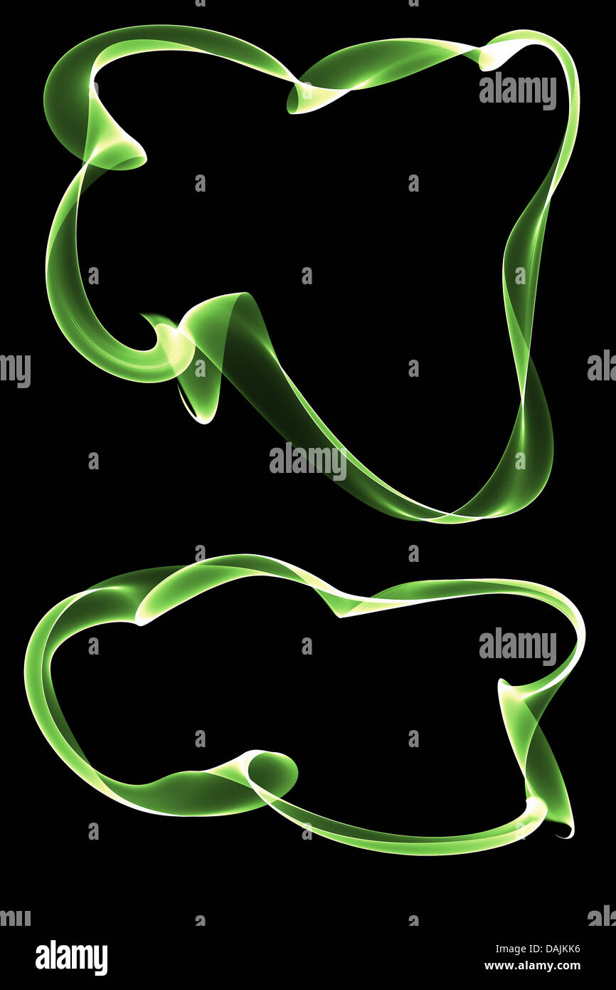 abstract green ribbon frames Stock Photo - Alamy