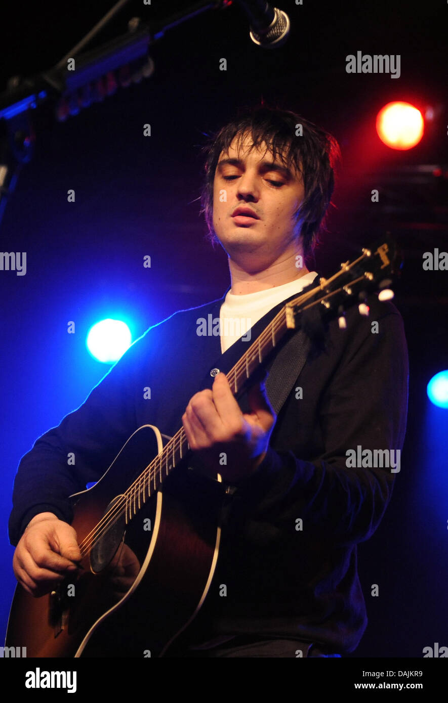 English singer Peter 'Pete' Doherty performs on stage at Postbahnhof in ...