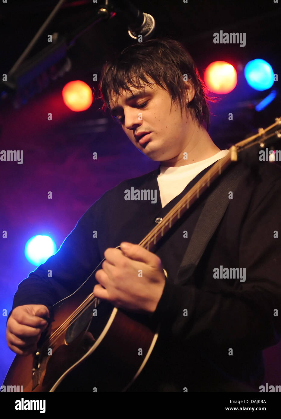 English singer Peter 'Pete' Doherty performs on stage at Postbahnhof in ...