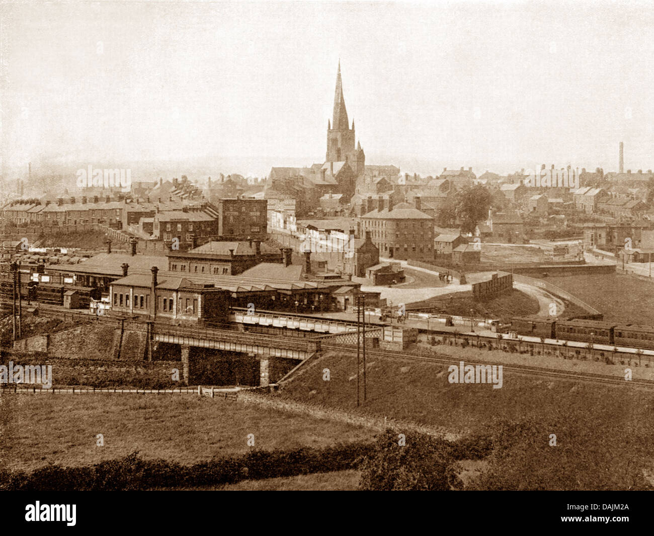 Chesterfield Railway Station early 1900s Stock Photo - Alamy
