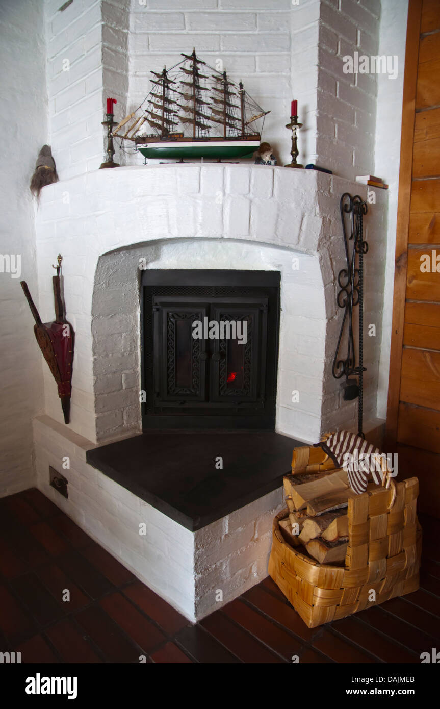 Fireplace, Finland, Europe Stock Photo - Alamy